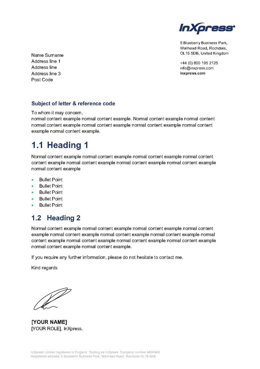 InXpress Stationary Set - Letterhead and/or Envelope – DeeGeePrinting